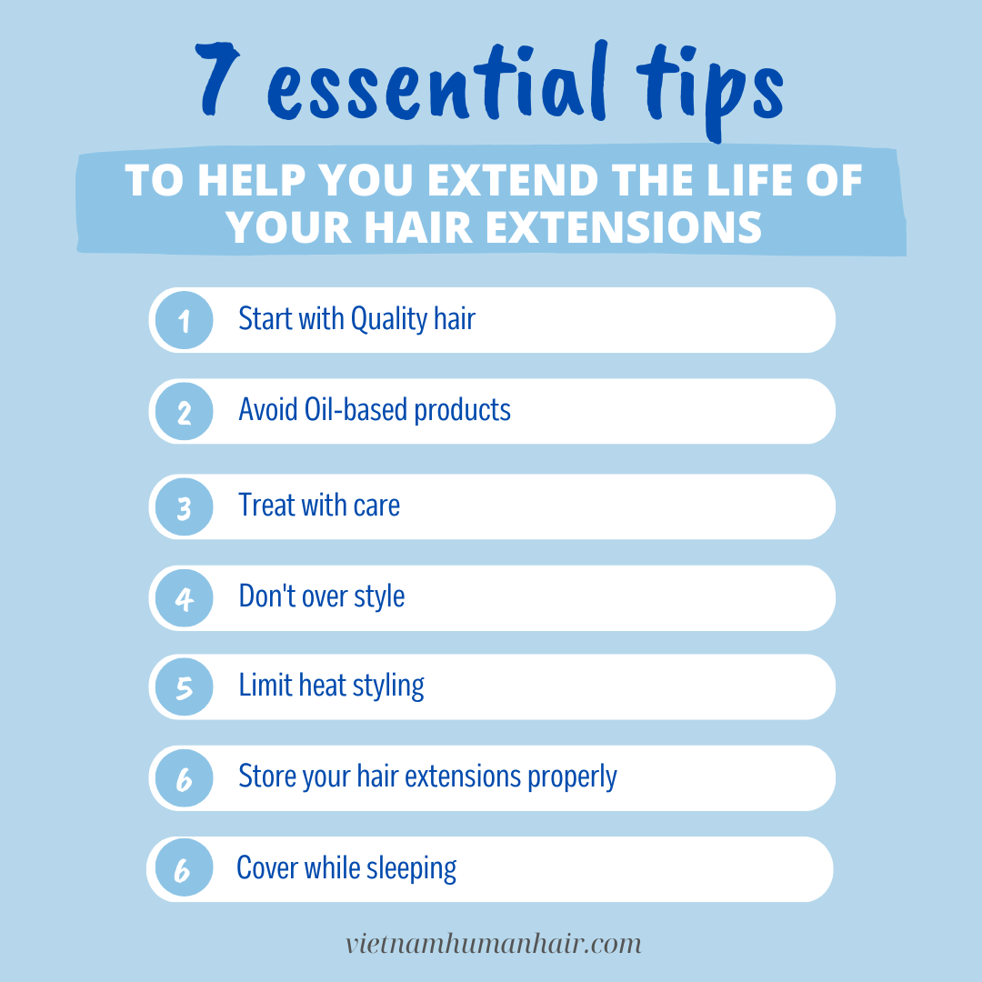 Extend the life of your hair extensions: 7 essential care tips – vuyhair